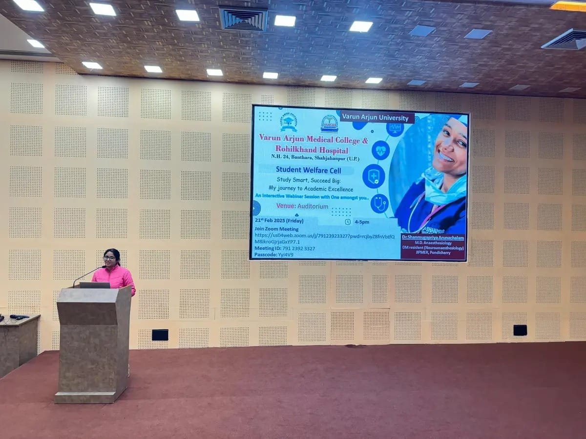 Webinar on study smart, Succeed Big - VARUN ARJUN UNIVERSITY